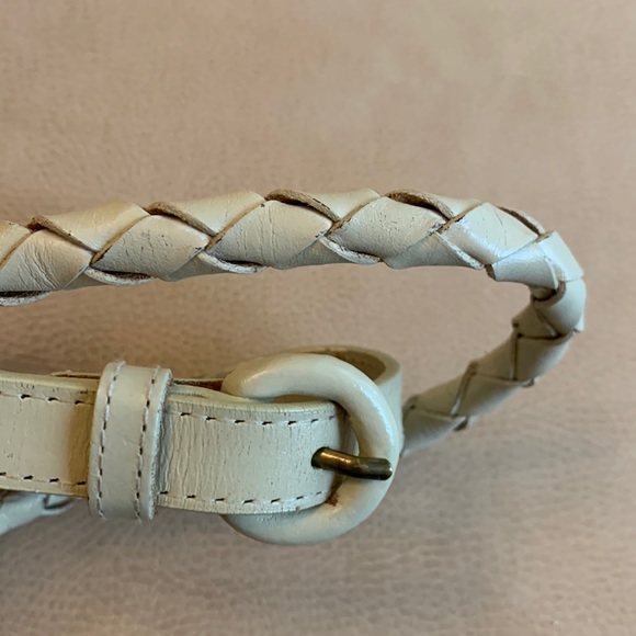 Vintage | Accessories | Vintage Cream Leather Braided Belt | Poshmark